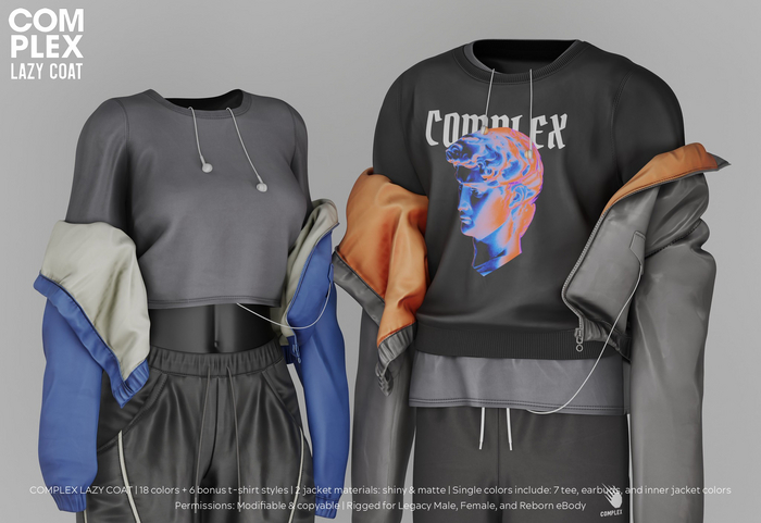Second Life Marketplace - [COMPLEX] LAZY COAT FEMALE [FATPACK]