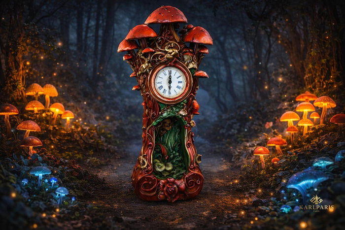 Second Life Marketplace - Fantasy Mushroom Wall Clock – Enchanted ...