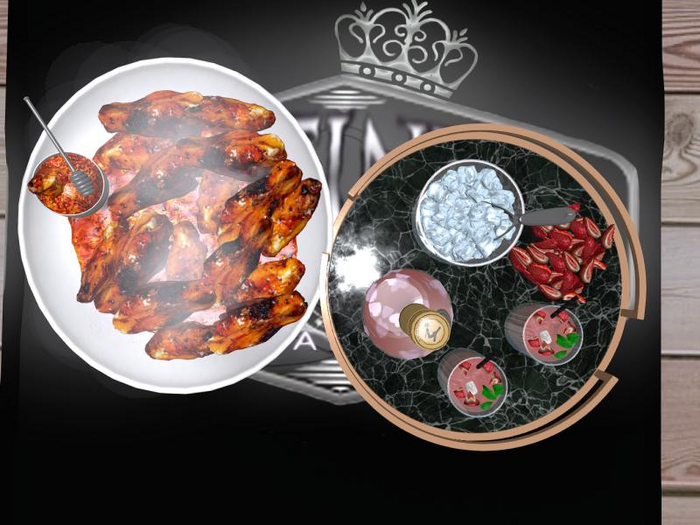 Second Life Marketplace - ABG-Hot Honey Wings and Strawberry Hennessy