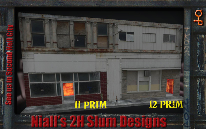 Second Life Marketplace - 2H Building - Side By Side I (20x15) 2 Bldg Set