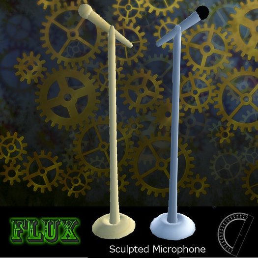Second Life Marketplace - Flux Sculpted Sculpty Sculptie Microphone