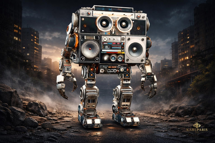 Second Life Marketplace - Retro Music Robot Speaker Mech