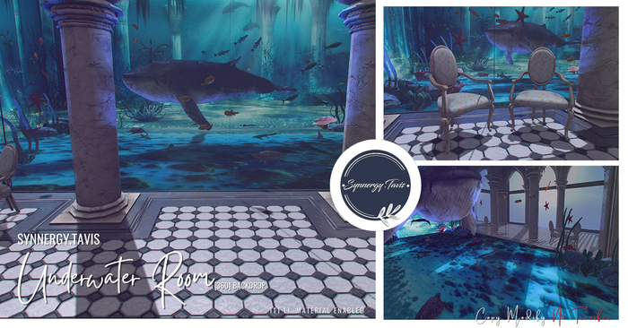 Second Life Marketplace - SYNNERGY.TAVIS//Underwater Room Backdrop