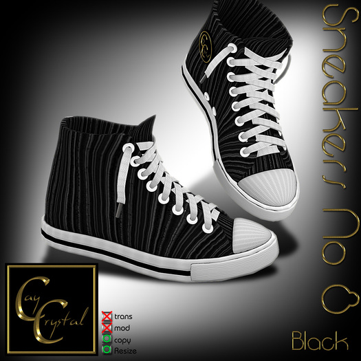 Second Life Marketplace - CCD - Sneakers 8 Black