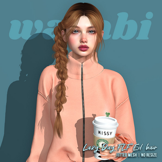 Second Life Marketplace - Wasabi // Lazy Day FLF Ed. Hair - Absolute Pack