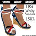 Second Life Marketplace - Short & Sweet USA Wedge Sandals