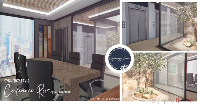 Second Life Marketplace - SYNNERGY.TAVIS//Conference Room {360} Backdrop