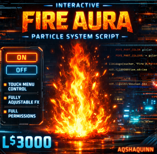Second Life Marketplace - Interactive Fire Aura Particle System Script ...