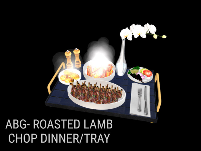 Second Life Marketplace - ABG-ROASTED LAMB CHOP DINNER/TRAY