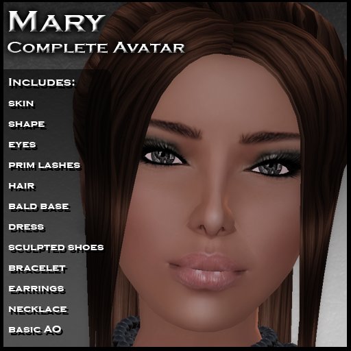 Second Life Marketplace - Mary Complete Avatar Package - Skin, Shape ...