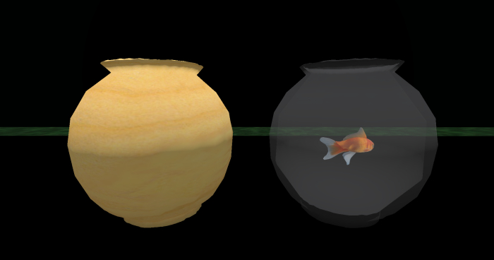 Second Life Marketplace - gold fish tank build kit + goldfish
