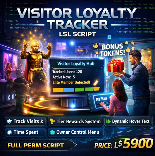 Second Life Marketplace - Visitor Loyalty Tracker Script – Advanced ...