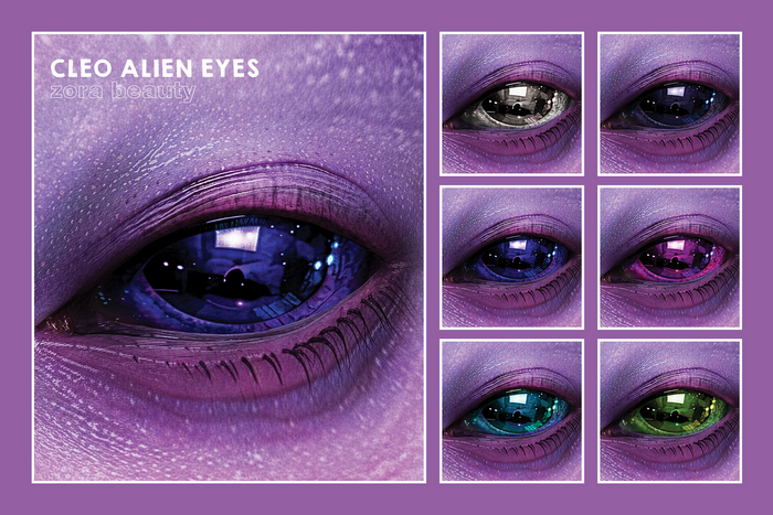 Second Life Marketplace - ZORA BEAUTY - CLEO ALIEN EYES - EVOX - FULL PACK