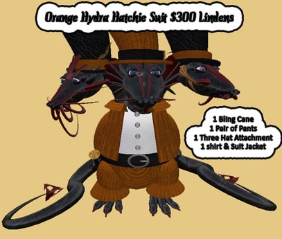 Second Life Marketplace - Reign's Orange Hydra Hatchie Suit Boxed