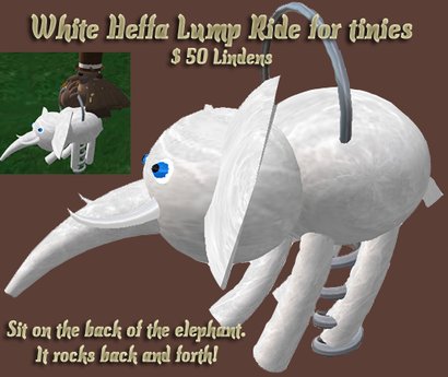 Second Life Marketplace - Reign's White Heffa Lump Tiny Ride Boxed