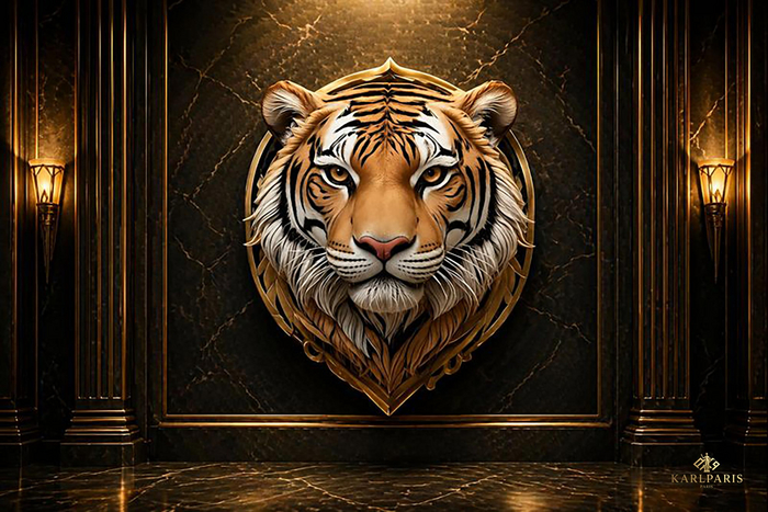 Second Life Marketplace - Tiger Emblem – Realistic Animal Crest Sculpture