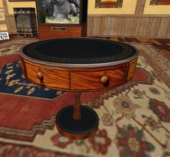 Second Life Marketplace - round table ebony