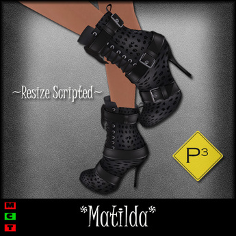 Second Life Marketplace - Matilda Boots - Black Leopard