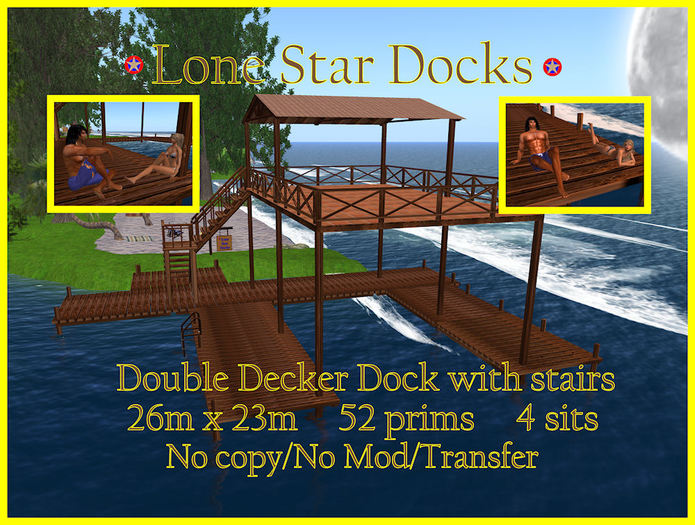 Second Life Marketplace - LSD Docks Double deck Covered dock