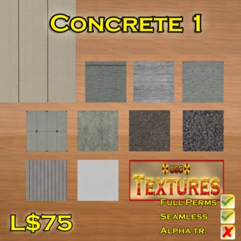 Second Life Marketplace - USC Textures - Concrete 1