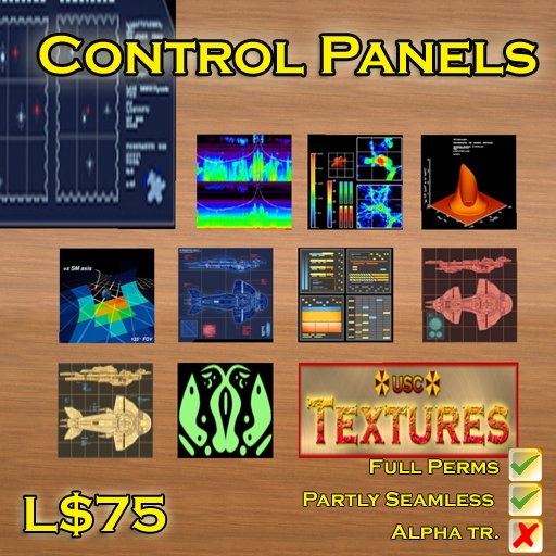 Second Life Marketplace - USC Textures - Control Panels