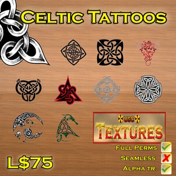 Second Life Marketplace - USC Textures - Celtic Tattoos