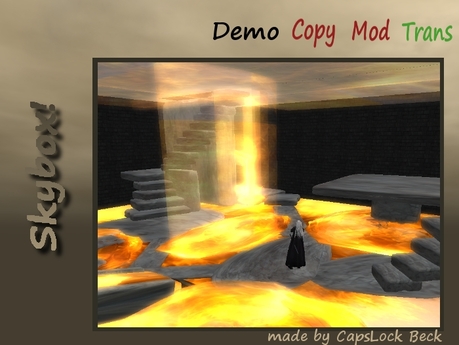 Second Life Marketplace - Skybox, wood with lava-cellar DEMO