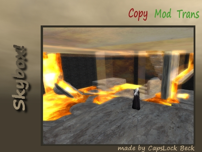 Second Life Marketplace - Skybox, wood with lava-cellar