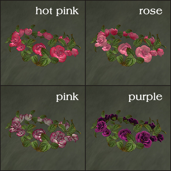 Second Life Marketplace - Tintable Roses Wreath by Caverna Obscura
