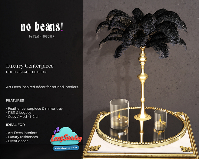 Second Life Marketplace - [nb!] - Luxury Centerpiece Fatpack (gold ...