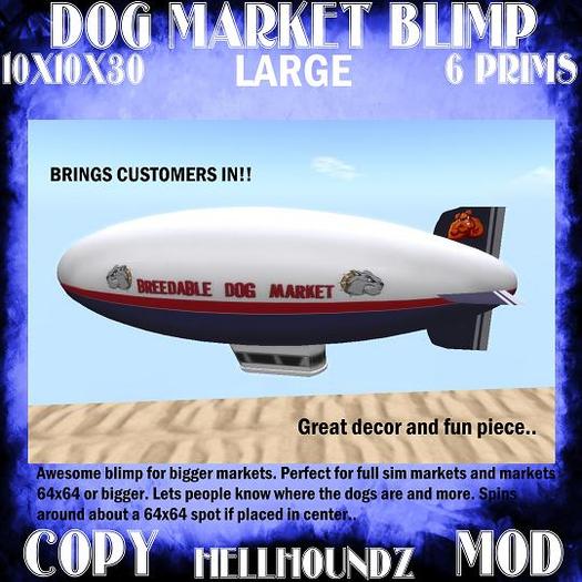 Second Life Marketplace - Dog Market Blimp - LARGE - mod/copy