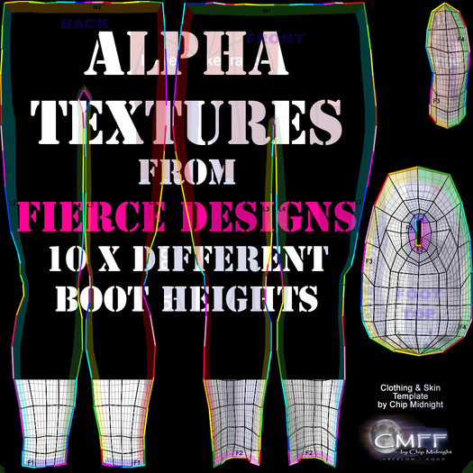 Second Life Marketplace - ::FIERCE DESIGNS:: BOOT ALPHA'S (ALPHA ...