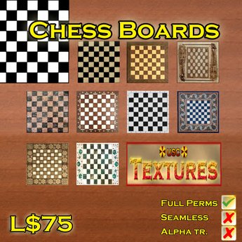 Second Life Marketplace - USC Textures - Chess Boards