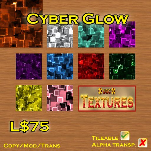 Second Life Marketplace - USC Textures - Cyber Glow