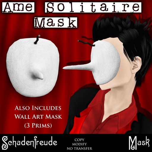 Second Life Marketplace - Schadenfreude Ame Solitaire Mask