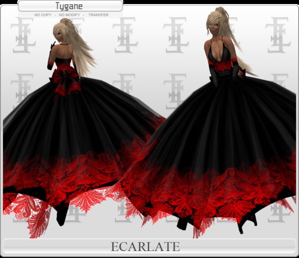 Second Life Marketplace - Ecarlate - Dress Red / Robe Rouge - Princess ...