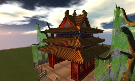 Second Life Marketplace - chinese temple GUANYIN HALL KIT 244p