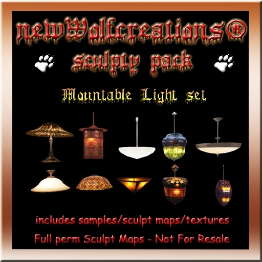 Second Life Marketplace - Mountable Sculpted Light Set