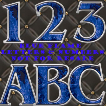 Second Life Marketplace - Inferno Blue Letters & Numbers