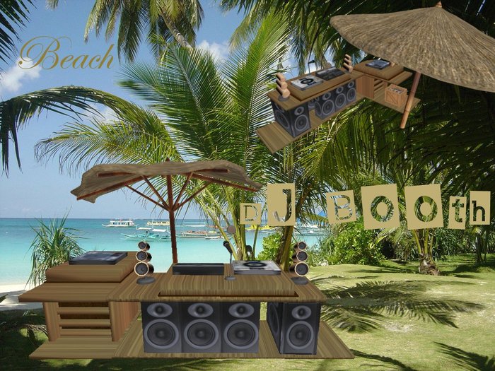 Second Life Marketplace - :: 1love :: Beach Dj Booth