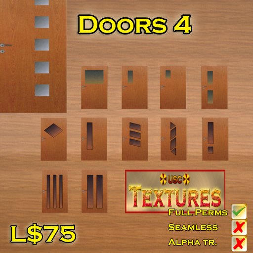 Second Life Marketplace - USC Textures - Doors 4