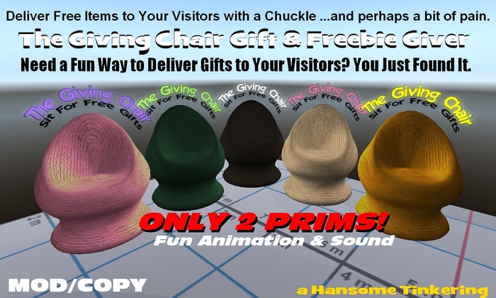 Second Life Marketplace - The Giving Chair Gift & Freebie Giver