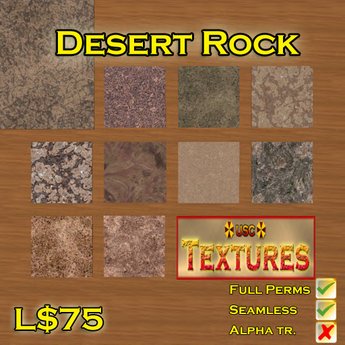 Second Life Marketplace - USC Textures - Desert Rock