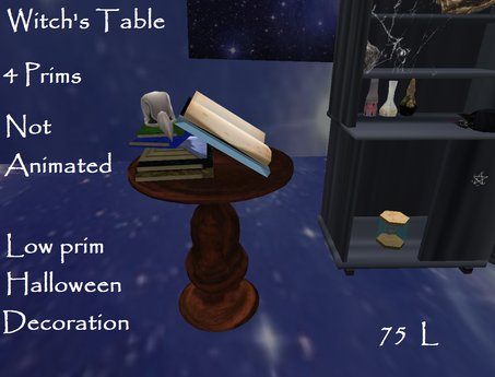 Second Life Marketplace - Witch's Spell Table NON-ANIMATED ( BOXED )