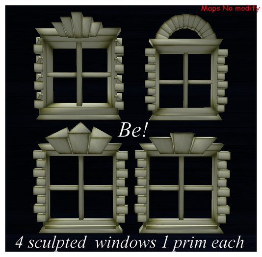 Second Life Marketplace - 4 sculpted windows serie 1 SCULPT FULL PERM ...