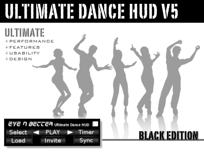 Second Life Marketplace - ULTIMATE Dance HUD [BLACK Edition] +10Invites
