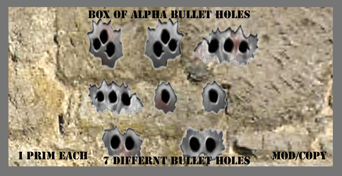 Second Life Marketplace - 7 bullet holes