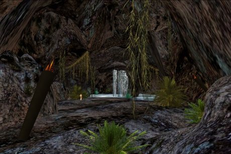 Second Life Marketplace - Mountain Waterfall Cave Skybox 128M