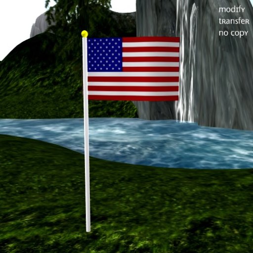 Second Life Marketplace - American Flag Flowing boxed