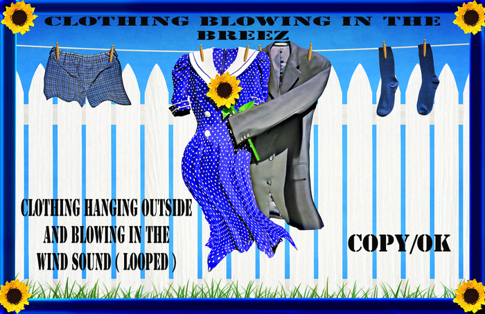 Second Life Marketplace - windblowing laundry on a clothes line sound ...